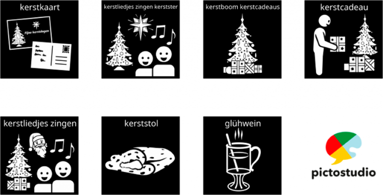 Nieuwe pictogrammen kerstmis Eenvoudige pictogrammen kerst