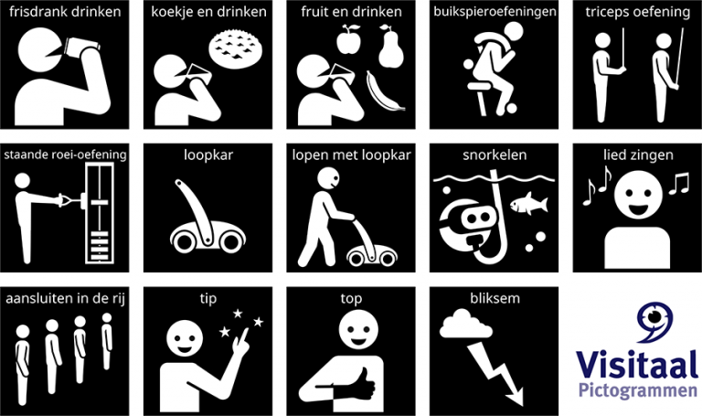 Eenvoudige pictogrammen voor ondersteunde communicatie